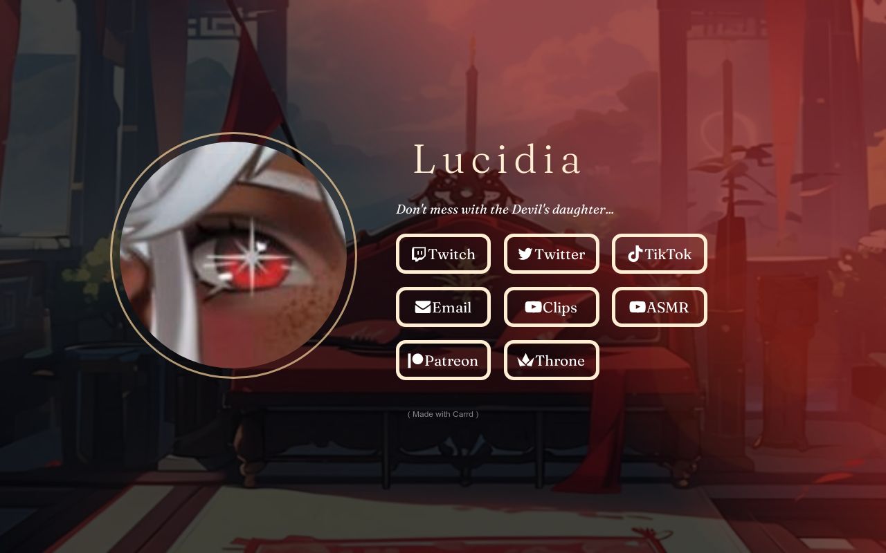 Lucidia's Carrd